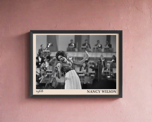 Nancy Wilson Jazz Poster | Black and White Poster – Dalston Jazz Posters