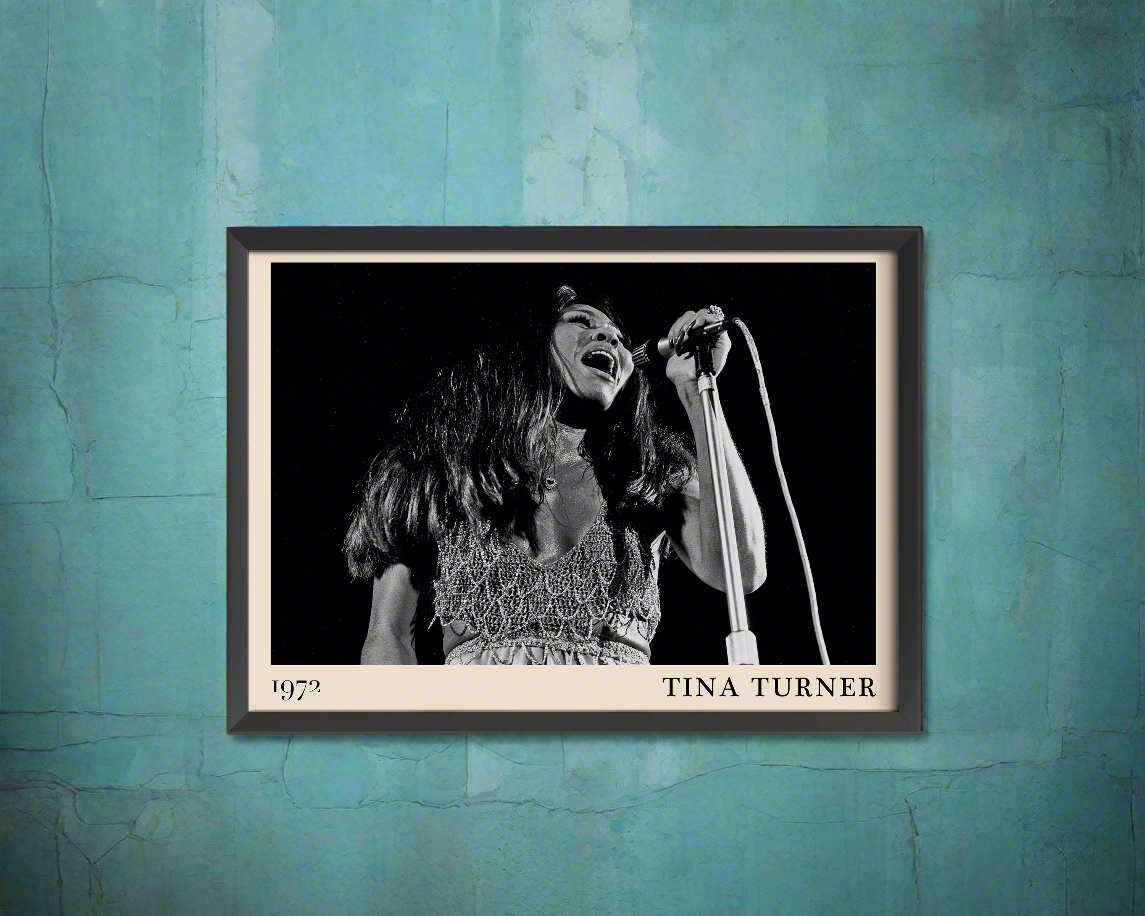 Tina Turner Poster | Black and White Wall Art – Dalston Jazz Posters